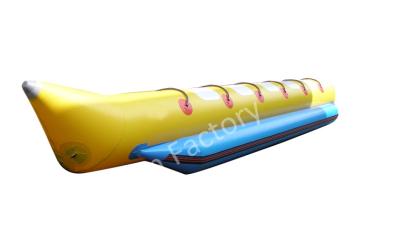 Cina Crogiolo gonfiabile di PVC della persona di giallo 6, barca di banana gonfiabile del pesce della mosca dell'acqua in vendita
