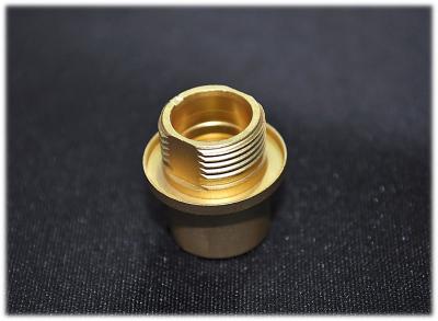 China RF Connector Custom Aerospace CNC Machining Brass Tuned Parts Gold Plated for sale