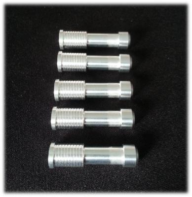 China Aluminium CNC Precision Turned Parts Double Cap UNC8-32 Inner Screw Thread 25mm for sale
