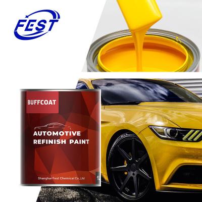 Cina Vendita in grosso 1K Colori solidi Vernice gialla Vernice per auto Riparazione auto Vernice a spruzzo in vendita