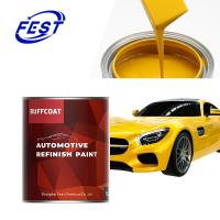 China High Performance 1K Solid Yellow Car Paint for Auto Refinish 1L for sale