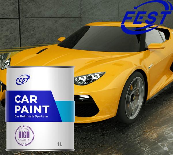 Quality Light Blue Green Gold Metallic Car Paint Solid Color PU Auto Refinish Coat for sale