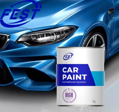 Cina Verniciatura a spruzzo di metallo per autoveicoli 1k Blu Colore solido Verniciatura di carrozzeria auto base 25um in vendita