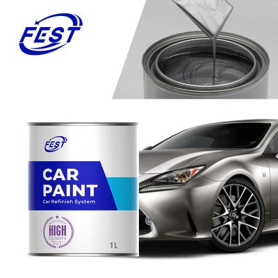 Cina Verniciatura per carrozzeria per auto Vernice per auto 1K argento colore solido metallico PU Topcoat/Basecoat per riparazione di auto in vendita