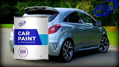 China Automotive Body Coating Car Paint 1K Silver Solid Color Metallic PU  Topcoat/Basecoat for Auto Refinish Repair for sale