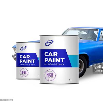 China Best Price High Fullness Blue Automotive Paint Car Paint Top Coat for sale