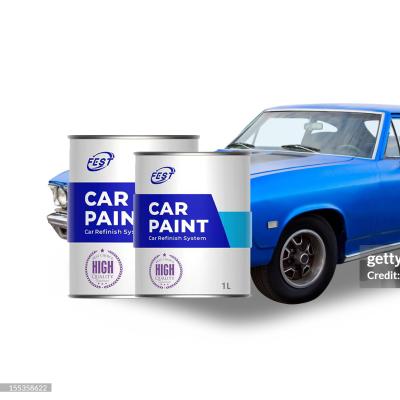 China Best Price High Fullness Blue Automotive Paint Car Paint Top Coat for sale