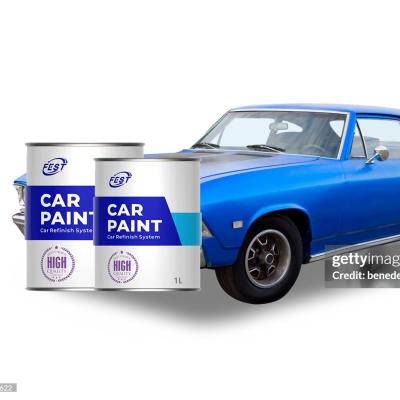 China Best Price High Fullness Blue Automotive Paint Car Paint Top Coat for sale