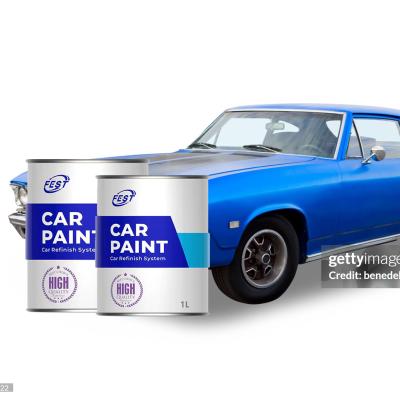 China Best Price High Fullness Blue Automotive Paint Car Paint Top Coat for sale
