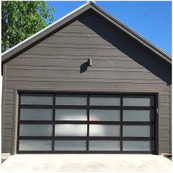 China Full Vision Customized Morden Insulated Automatic Overhead Aluminum Alloy Automatic Black Garage Doors For Home en venta