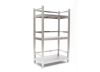 China H129 Stainless Steel Kitchen Rack Shelf Chrome Plated Curved Edges For Safety for sale