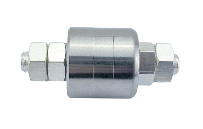 Front view of W1M300ST high current slip ring showing stainless steel construction