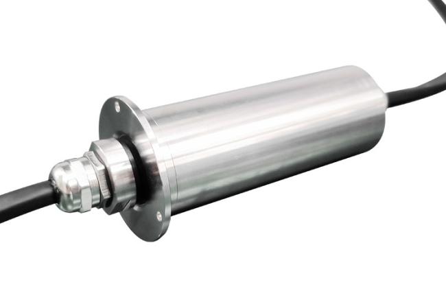 Close-up view of waterproof slip ring components
