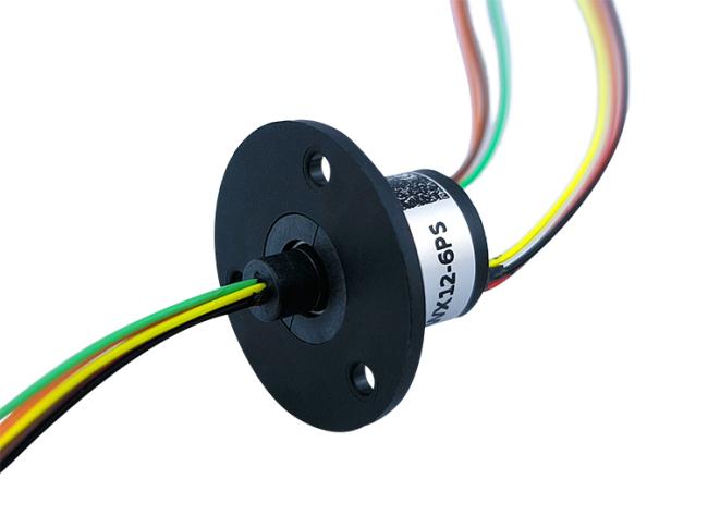 Close-up view of the flange slip ring showing construction details