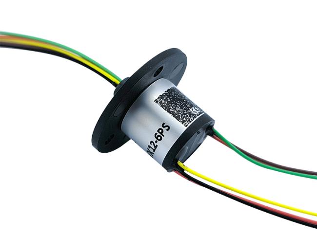 Side view of the compact flange slip ring