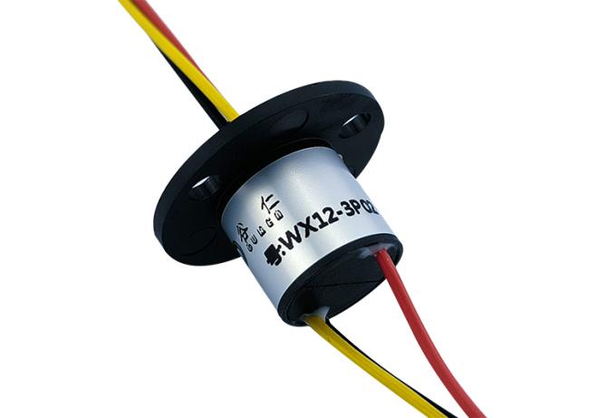 Close-up view of flange conductive ring showing construction details