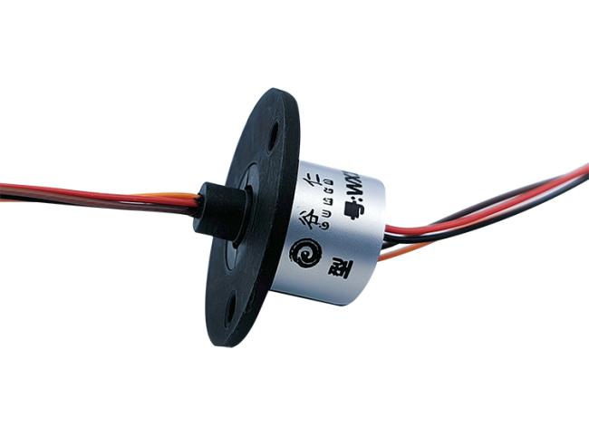 Front view of WX12-4PS slip ring showing compact design