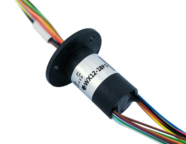 Technical schematic of slip ring components and connections