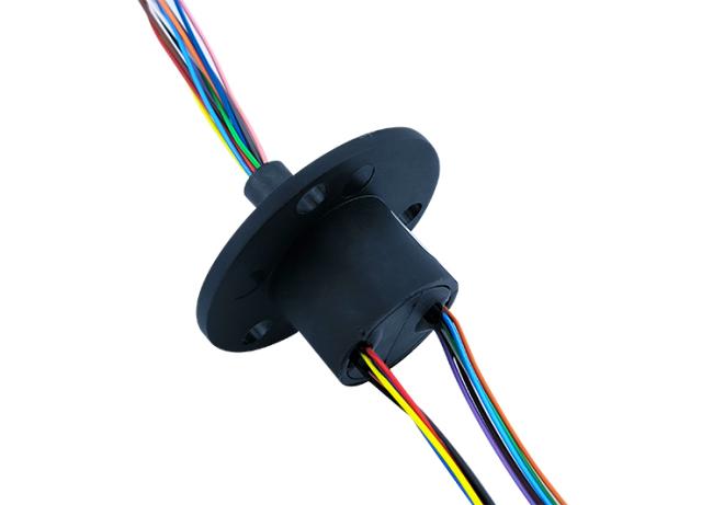 Close-up of the slip ring's engineering plastic housing