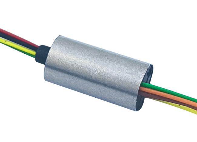 Front view of WX6.0-6PS micro slip ring