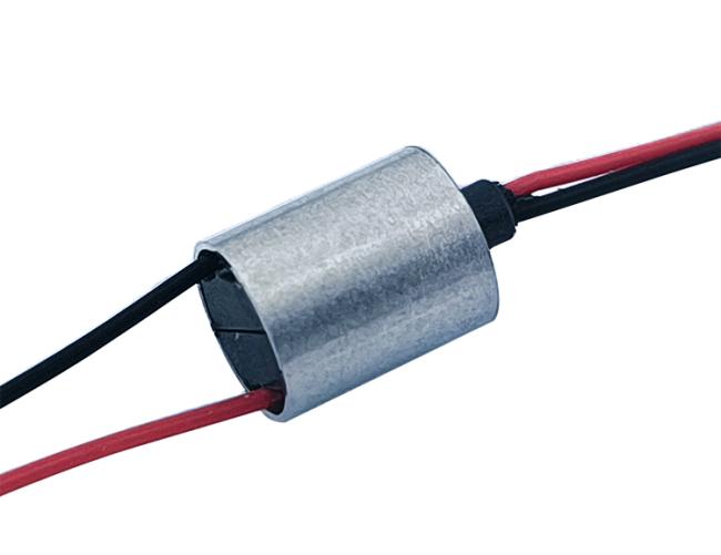 Close-up view of WX6.5-2P02 micro capsule slip ring