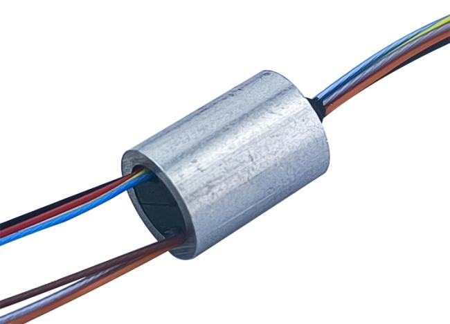 Close-up view of 8.5mm micro electric slip ring