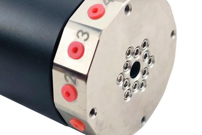 Q12PM5 rotary joint gas slip ring side view