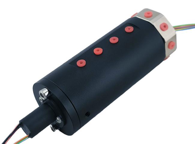 Side view of Q8PM5-12PS gas-electric combination slip ring showing mounting details