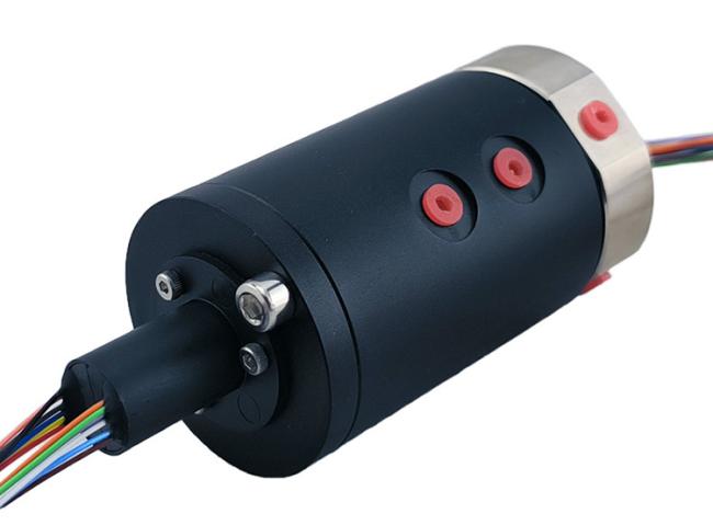 Side view of Q4PM5-12PS slip ring showing M5 interface connections