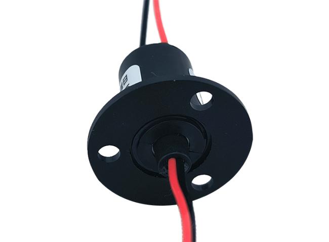 Front view of F-WX12-2P05 flange conductive ring showing compact design