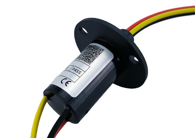 Side view of F-WX22-3P20 3-way 20A cap-type slip ring