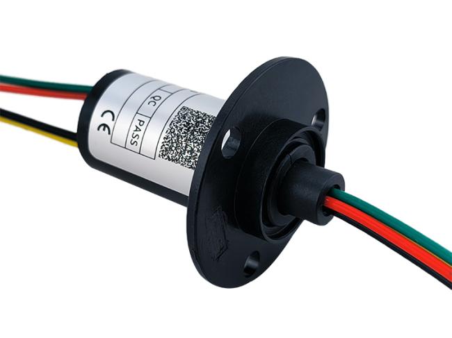F-WX22-4P10 small space flange slip ring front view