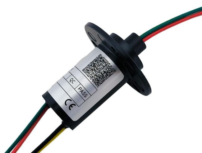 F-WX22-4P10 small space flange slip ring side view
