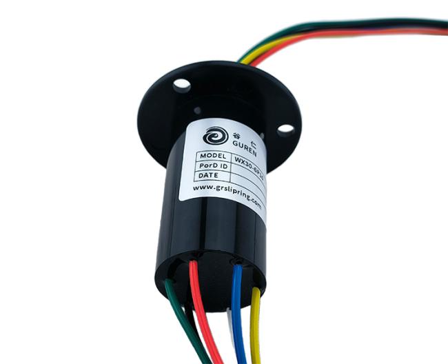 F-WX30-6P10 flange rotating collector ring front view