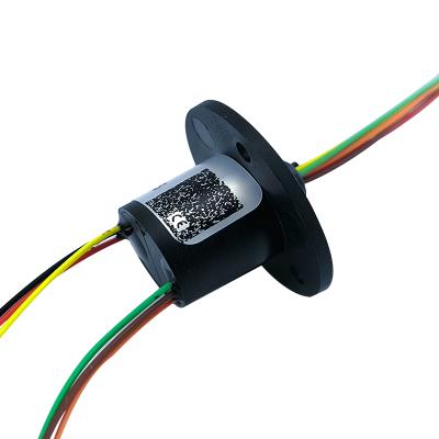 China OD 12.4mm 6 Circuit Slip Ring 2A Flanged For Smart Home Security Monitoring for sale