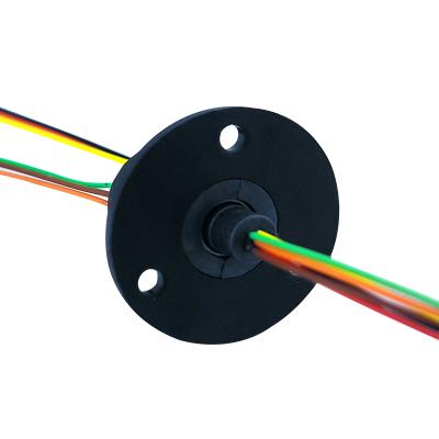 China OD 12.4mm 6 Circuit Slip Ring 2A Flanged For Smart Home Security Monitoring for sale