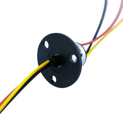 China OD 12.4mm 3 Circuit 2A Rotating Slip Ring With Flange Drones And Robot Slip Ring for sale