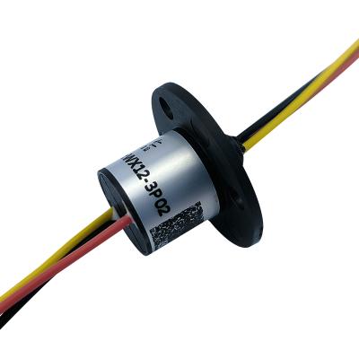 China OD 12.4mm 3 Circuit 2A Rotating Slip Ring With Flange Drones And Robot Slip Ring for sale