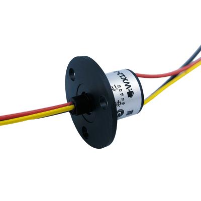 China OD 12.4mm 3 Circuit 2A Rotating Slip Ring With Flange Drones And Robot Slip Ring for sale