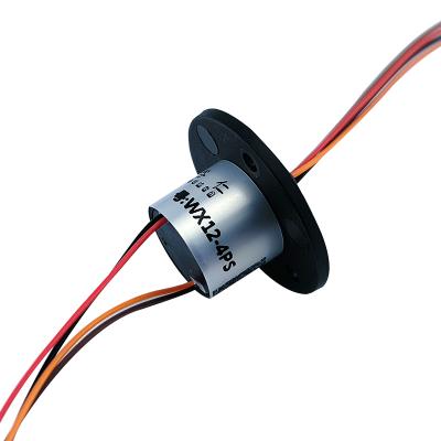 China OD 12.4mm Low Power Rotary Electric Slip Ring 4 Channels 2A 150RPM For Electric Toys for sale
