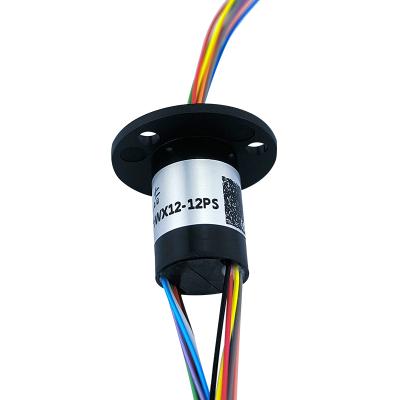 China 12 Circuits 2A Mini Slip Ring With Flange Small Installation Space for sale