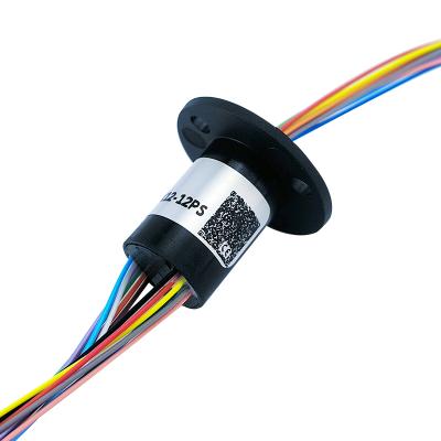 China 12 Circuits 2A Mini Slip Ring With Flange Small Installation Space for sale