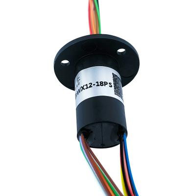 China 18 Way 2A OD 12.4mm Capsule Slip Ring Small Power Rotating Equipment Connector for sale