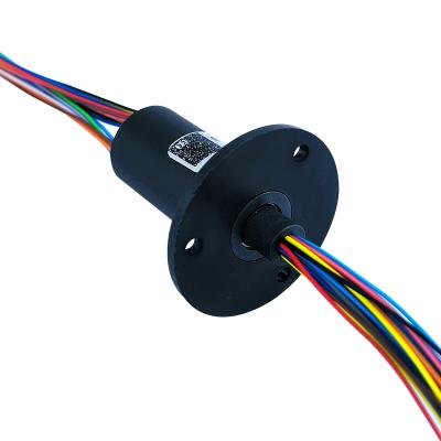 24 Circuit 2A OD 15.5mm Rotating Slip Ring 150RPM Suitable For Robot Turntable