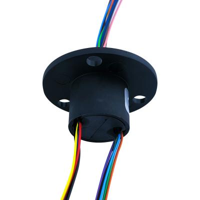 China 12 Way 2A OD 22mm Flanged Electrical Capsule Slip Rings Small Current Easy To Install for sale
