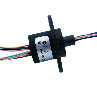 China 12 Way 2A OD 22mm Flanged Electrical Capsule Slip Rings Small Current Easy To Install for sale