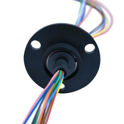 China 12 Way 2A OD 22mm Flanged Electrical Capsule Slip Rings Small Current Easy To Install for sale