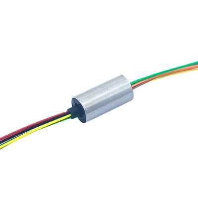China 6 Way 1A 6mm OD Mini Slip Ring With Aluminum Alloy Shell For Small Pan / Tilt for sale
