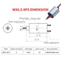 Quality 8 Way 1A OD 6.5mm Miniature Slip Ring Aluminum Alloy Shell Low Resistance For for sale