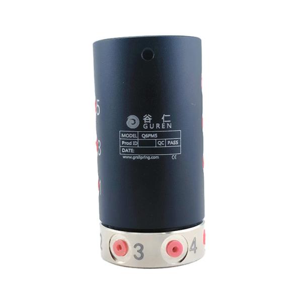 Quality 6 In 6 Out Gas Rotary Union OD 38mm 6 Channels High Speed 300RPM for sale